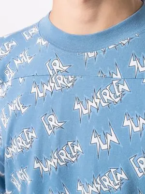 ERL Graphic-print Long-sleeve T-shirt - Blue