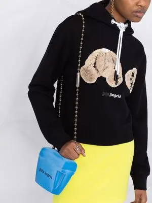 Palm Angels Sprayed Bear Logo Hoodie