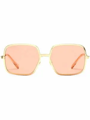 Gucci Oversized Square Frame Sunglasses - Red