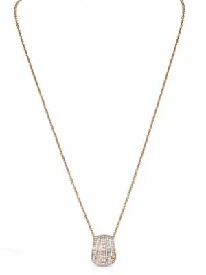 PRAGNELL 18kt Rose Gold Manhattan Classic Diamond Pendant Necklace