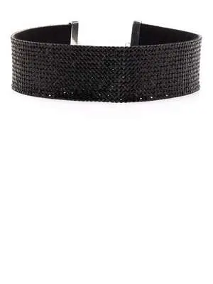 NUE Rhinestone-embellished Choker - Black