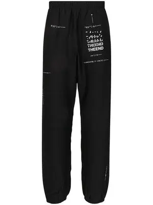 TAKAHIROMIYASHITA THESOLOIST. Slogan-print Track Pants - Black