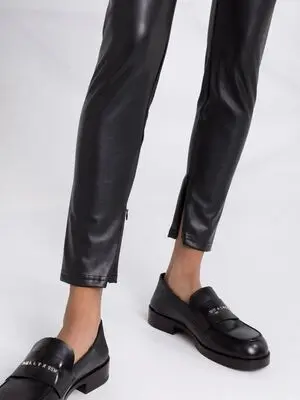 Michael Kors Faux Leather Leggings - Black