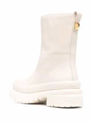 Valentino Garavani Roman Stud Ankle Boots - Neutrals