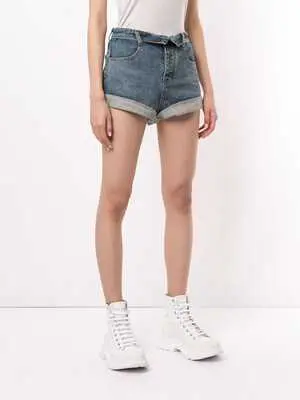 HACULLA. Fold Denim Shorts - Blue
