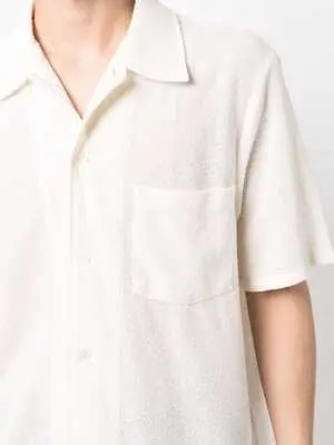 Our Legacy Textured-finish Short-sleeve Shirt - Neutrals