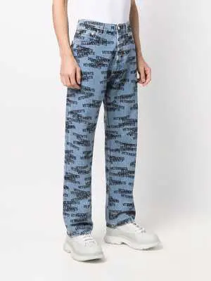 Vetements Logo-print Straight Jeans