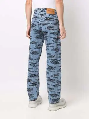 Vetements Logo-print Straight Jeans
