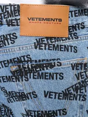 Vetements Logo-print Straight Jeans