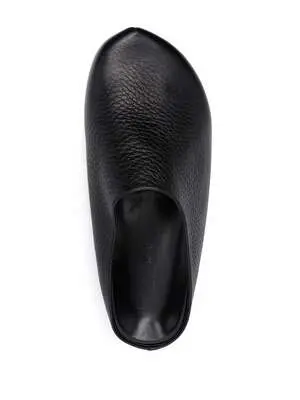 Marni Textured-leather Clog Slippers