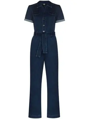 Paige PAIGE Anessa Denim Jumpsuit Blue