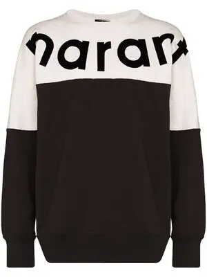 MARANT Two-tone Logo Sweatshirt - Black