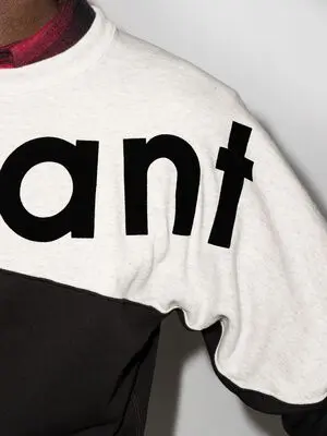 MARANT Two-tone Logo Sweatshirt - Black