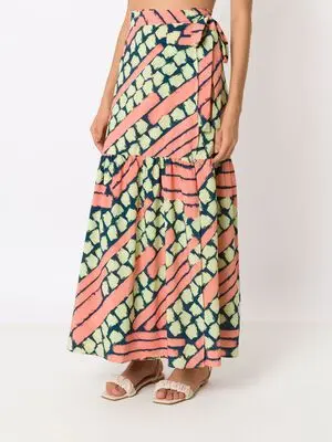 BRIGITTE Abstract-pattern Maxi Skirt