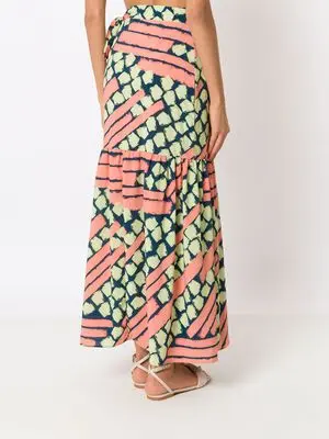 BRIGITTE Abstract-pattern Maxi Skirt