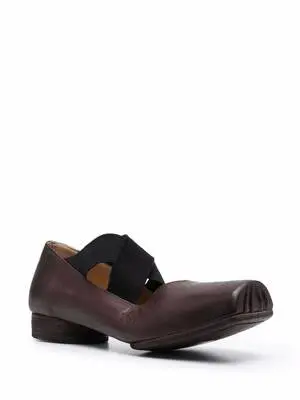 UMA WANG Crossover-strap Ballerina Shoes - Brown