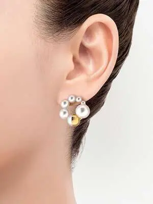 TASAKI 18kt Yellow M/g Shell Freshwater Pearl Earrings