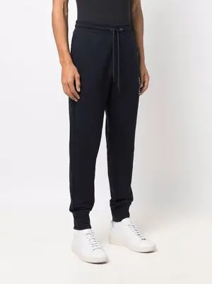 Tommy Hilfiger Logo-embroidered Drawstring Cotton Track Pants - Blue