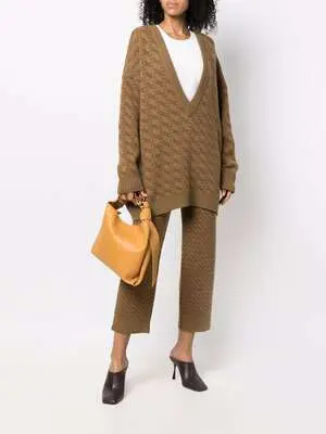 MAISON JEJIA Jacquard V-neck Jumper