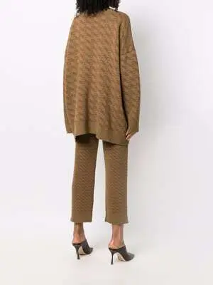 MAISON JEJIA Jacquard V-neck Jumper