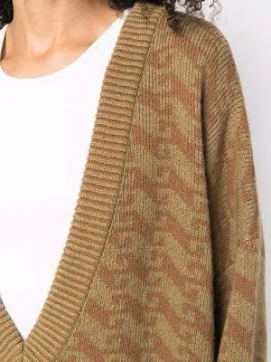 MAISON JEJIA Jacquard V-neck Jumper