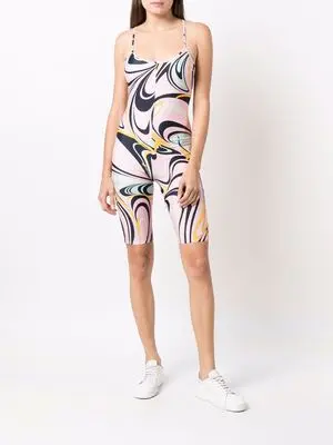 Emilio Pucci Graphic-print Paghetti-trap Playuit