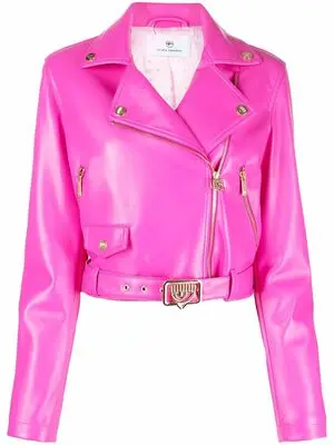 CHIARA FERRAGNI Leather-effect Neon Jacket