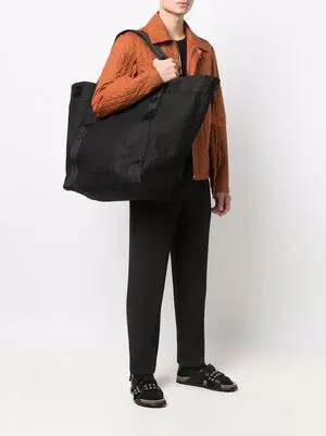 AMBUSH Embossed Logo Maxi Tote Bag - Black