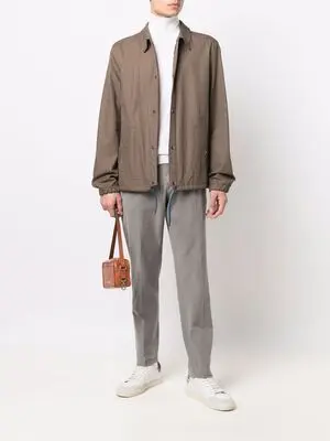 DELL'OGLIO Fine Knit Roll Neck Jumper - White