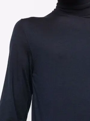 DELL'OGLIO Fine Knit Roll Neck Jumper - Blue