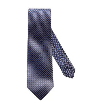 Eton Eton Micro-Circle Patterned Silk Tie Brown