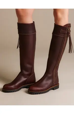Penelope Chilvers Tassel Knee High Boot - Conker