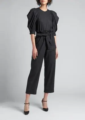 Giorgio Armani Zip-hem Skinny-leg Pants - Gray