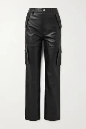 DEADWOOD Net Sustain Convoy Recycled Leather Straight-leg Cargo Pants