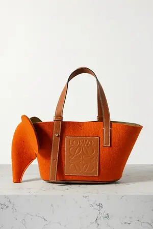 Loewe - Elephant Small Leather-trimmed Felt Tote