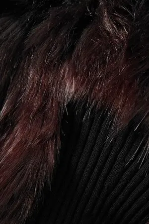 Givenchy Faux Fur And Ribbed Wool-blend Jacket