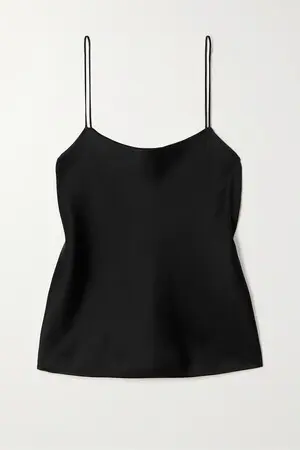 THE ROW Biggins Silk-satin Camisole - Black
