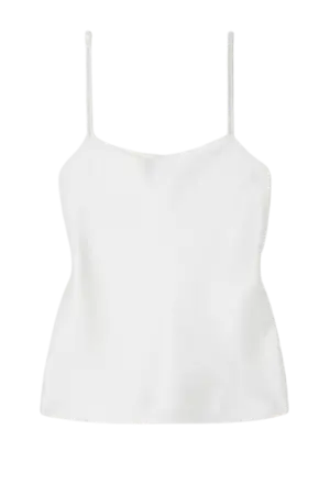 THE ROW The Row Biggins Silk-Satin Camisole White