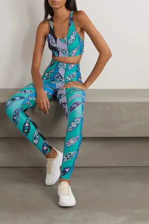 Emilio Pucci Printed Stretch Sports Bra