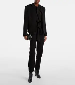 GIANVITO ROSSI Levy 85 Leather Ankle Boots - Black