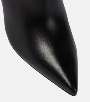 GIANVITO ROSSI Levy 85 Leather Ankle Boots - Black