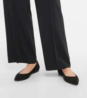 GIANVITO ROSSI Suede Ballet Flats
