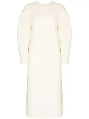 Tibi Dropped Shoulder Puffer Sleeve Dress