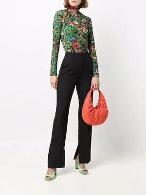 La DoubleJ Floral-print Turtleneck Top