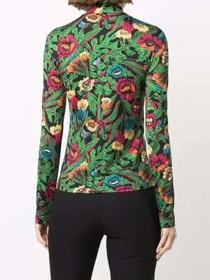 La DoubleJ Floral-print Turtleneck Top