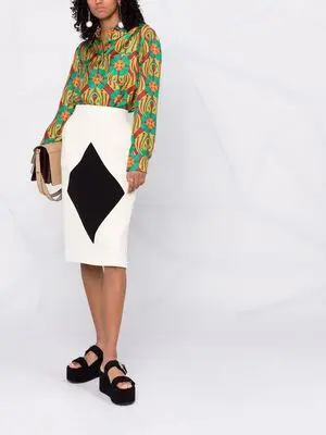 La DoubleJ Silk Abstract Floral Print Shirt