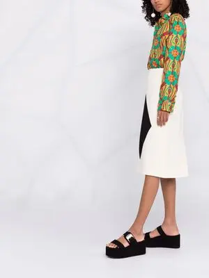 La DoubleJ Silk Abstract Floral Print Shirt