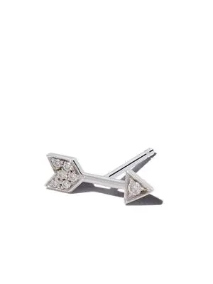 MARIA TASH 18kt White Arrow Diamond Stud Earring
