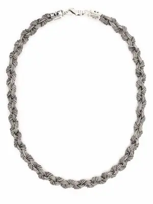 Emanuele Bicocchi Braided Knot Necklace - Silver