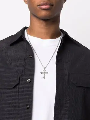 Emanuele Bicocchi Fleury Cross Pendant Necklace - Silver
